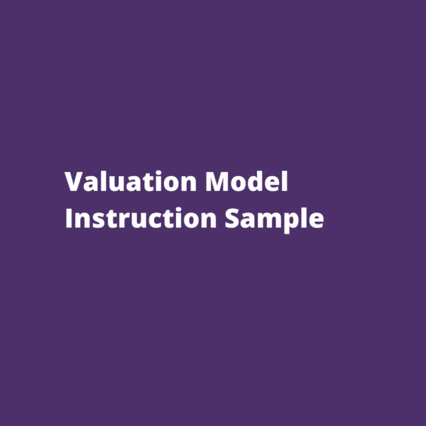 Valuation Model Instruction Sample – Society of Chartered Surveyors Ireland